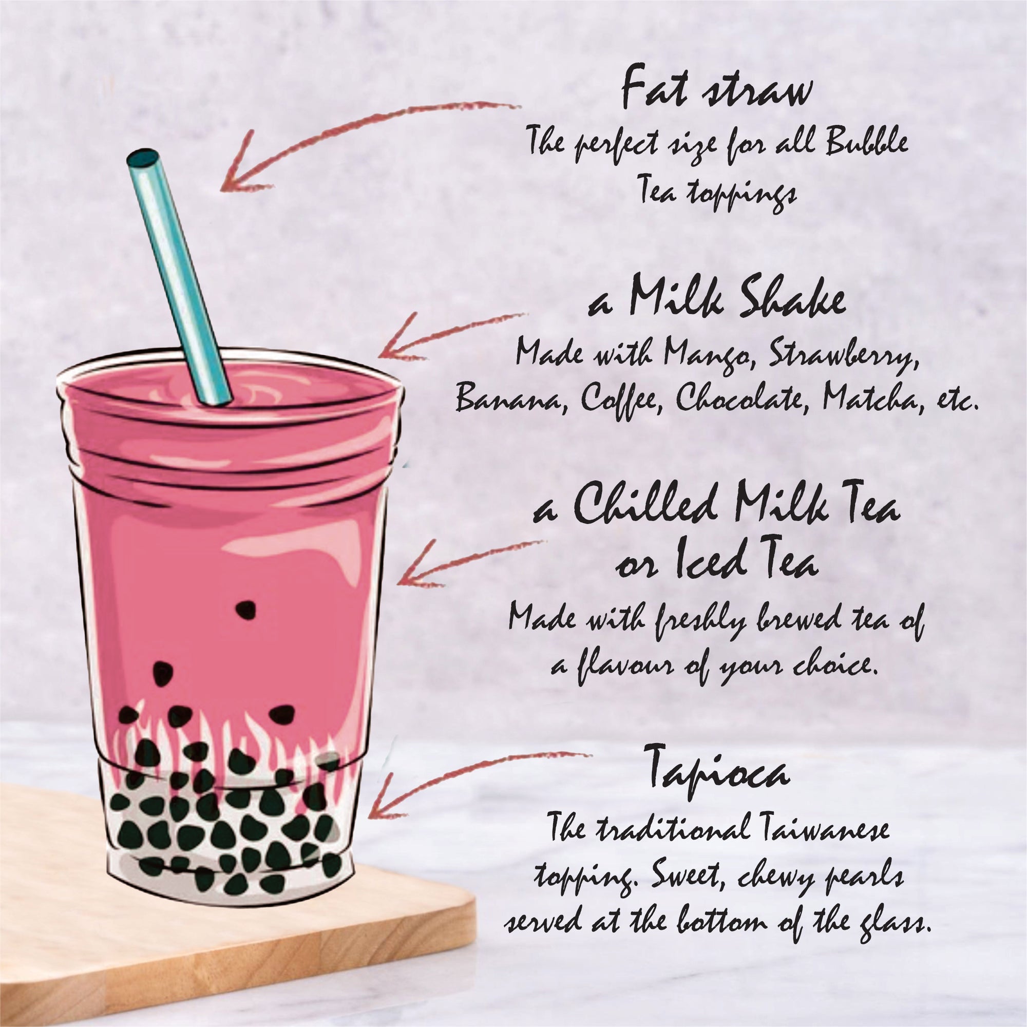Bubble Tea Tapioca Pearls With Instant Coffee & 10 Straws – Octavius