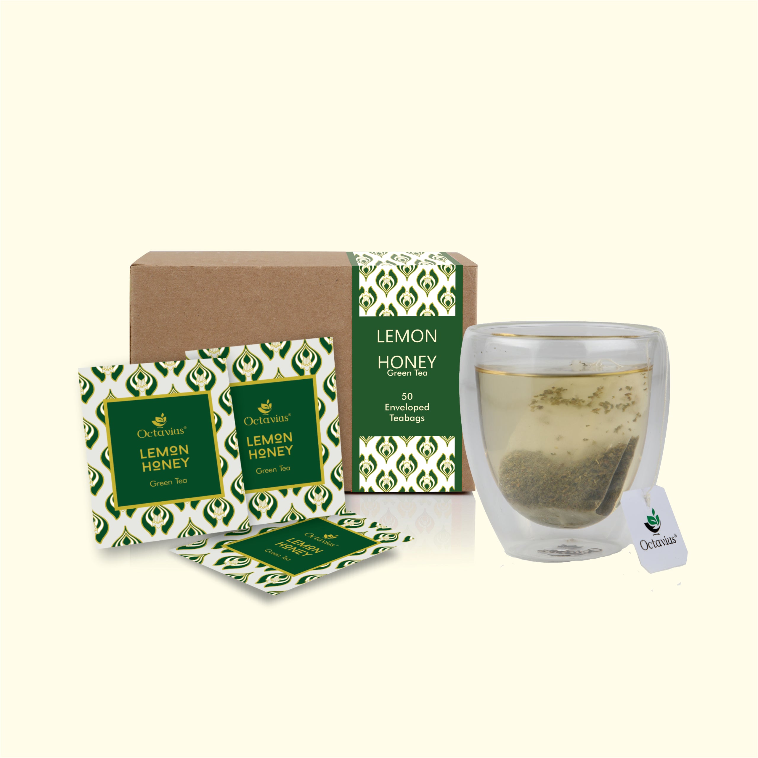 Buy Octavius Honey Lemon Green Tea Bags Online at Best Price in India